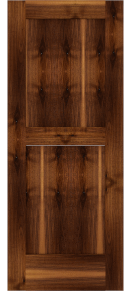 Elegant Custom Flat Panel Walnut Doors | Estate Millwork