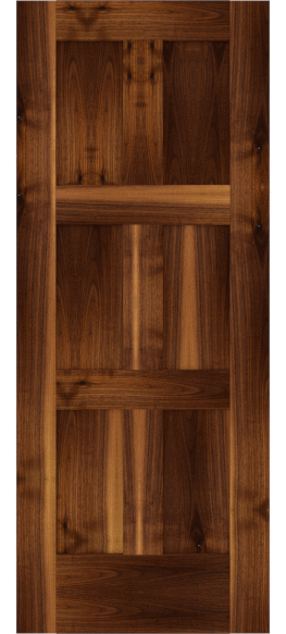 Elegant Custom Flat Panel Walnut Doors | Estate Millwork