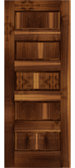 Elegant Custom Raised Panel Walnut Doors | Estate Millwork
