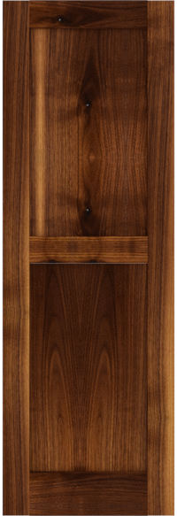 Premium Custom Walnut Flat Panel Shutters | Estate Millwork